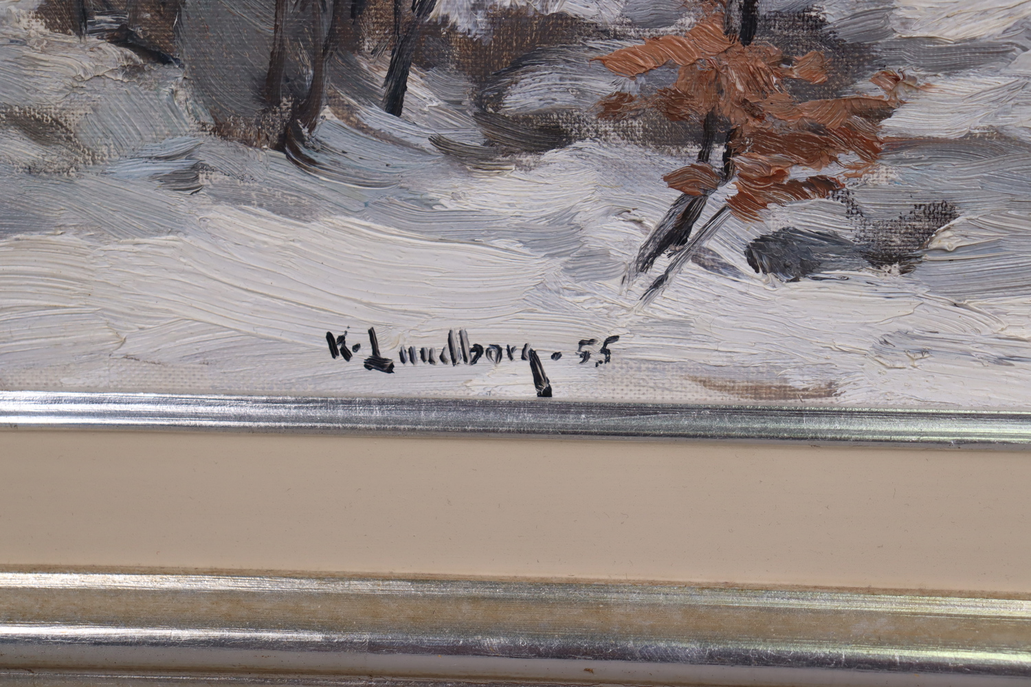 Karl Lundborg, olja på duk, "Motiv frå… | Auktion.se