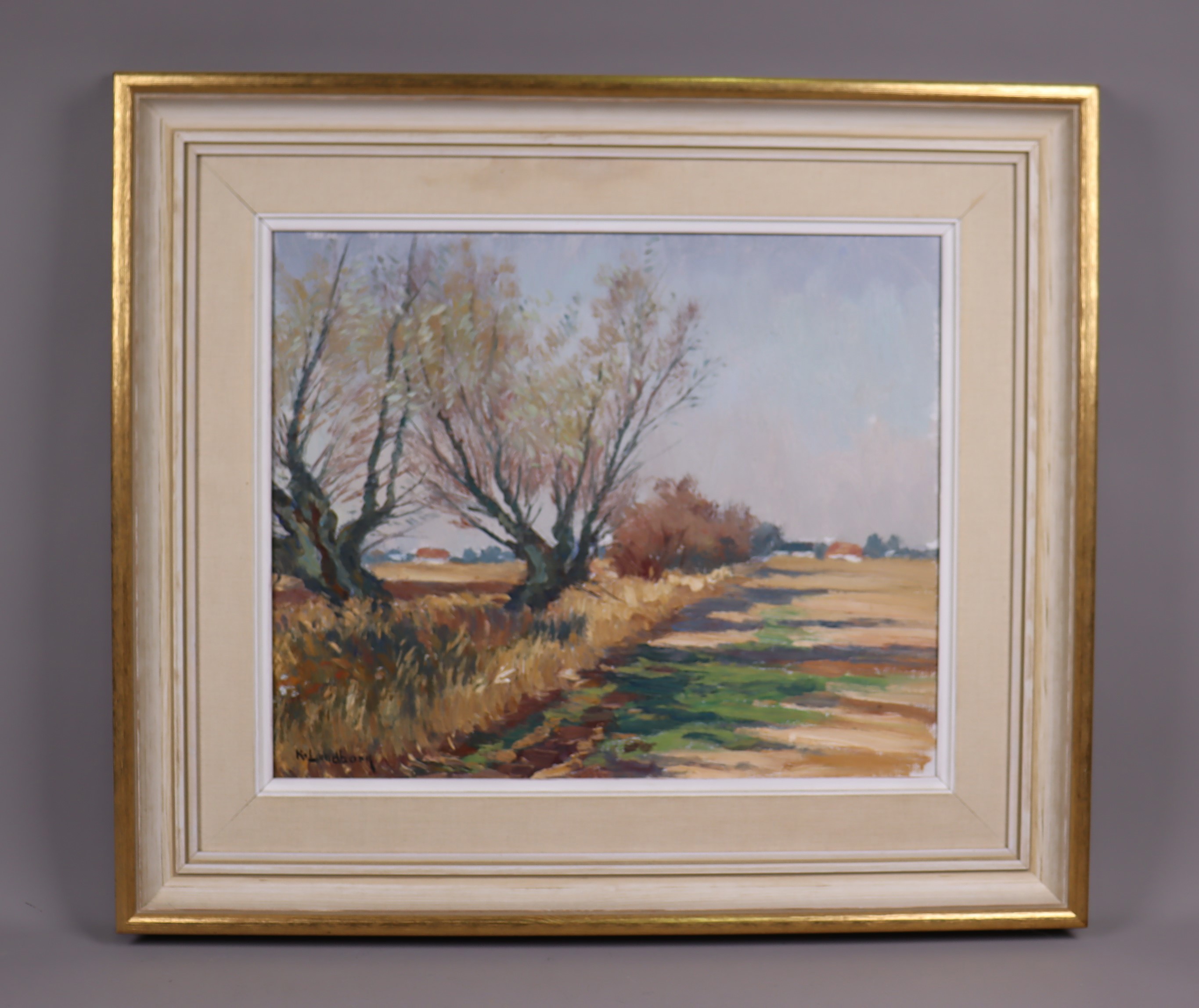 Karl Lundborg, olja på duk, "Höstdag i… | Auktion.se