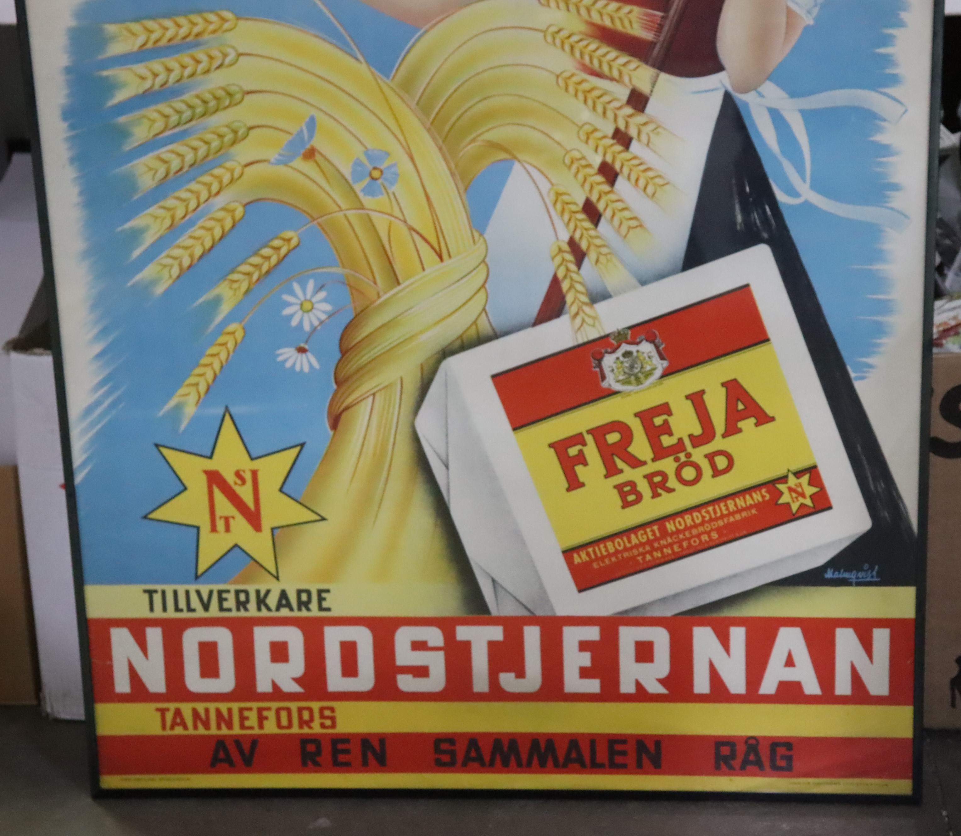 Nordstjernan, Freja Bröd, reklamaffisch… | Auktion.se