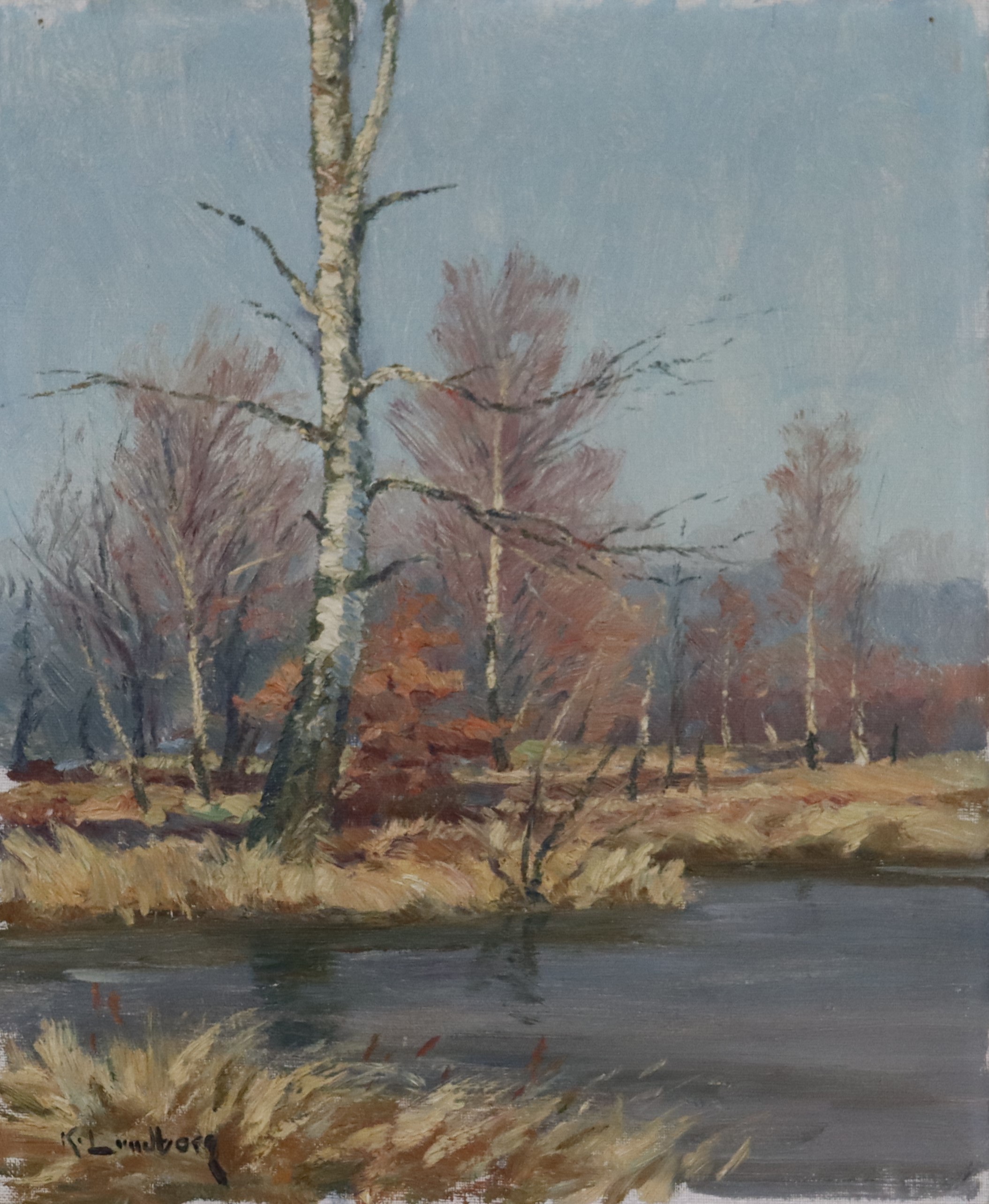 Karl Lundborg, olja på duk, "Motiv frå… | Auktion.se